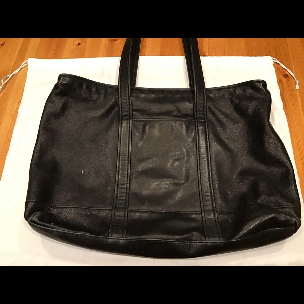 Vintage Coach Legacy Black Leather Huge Tote - Gem